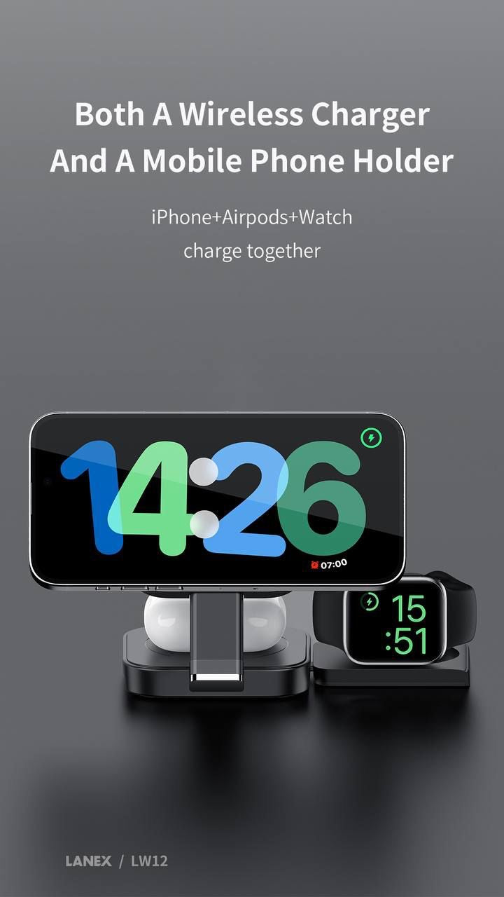 LANEX Compact 3in1 MagSafe Charger (Code LW12) – Snap