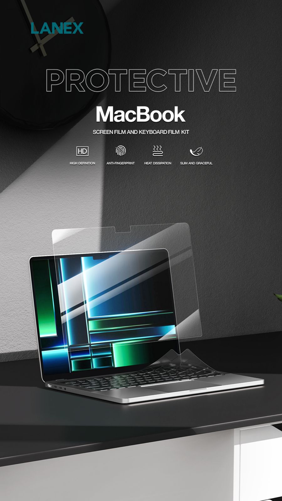 LANEX Screen + keyboard Protective Film Set – Snap